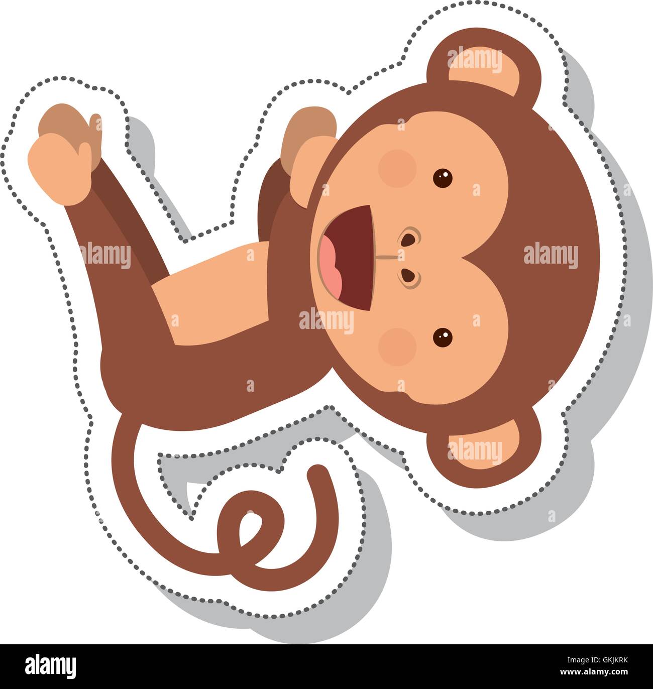 funny monkey isolated icon Stock Vector Image & Art - Alamy