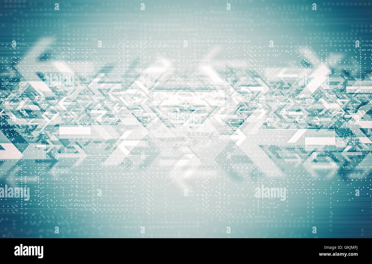 The Technology Directions Concept Illustration. Abstract Arrows ...