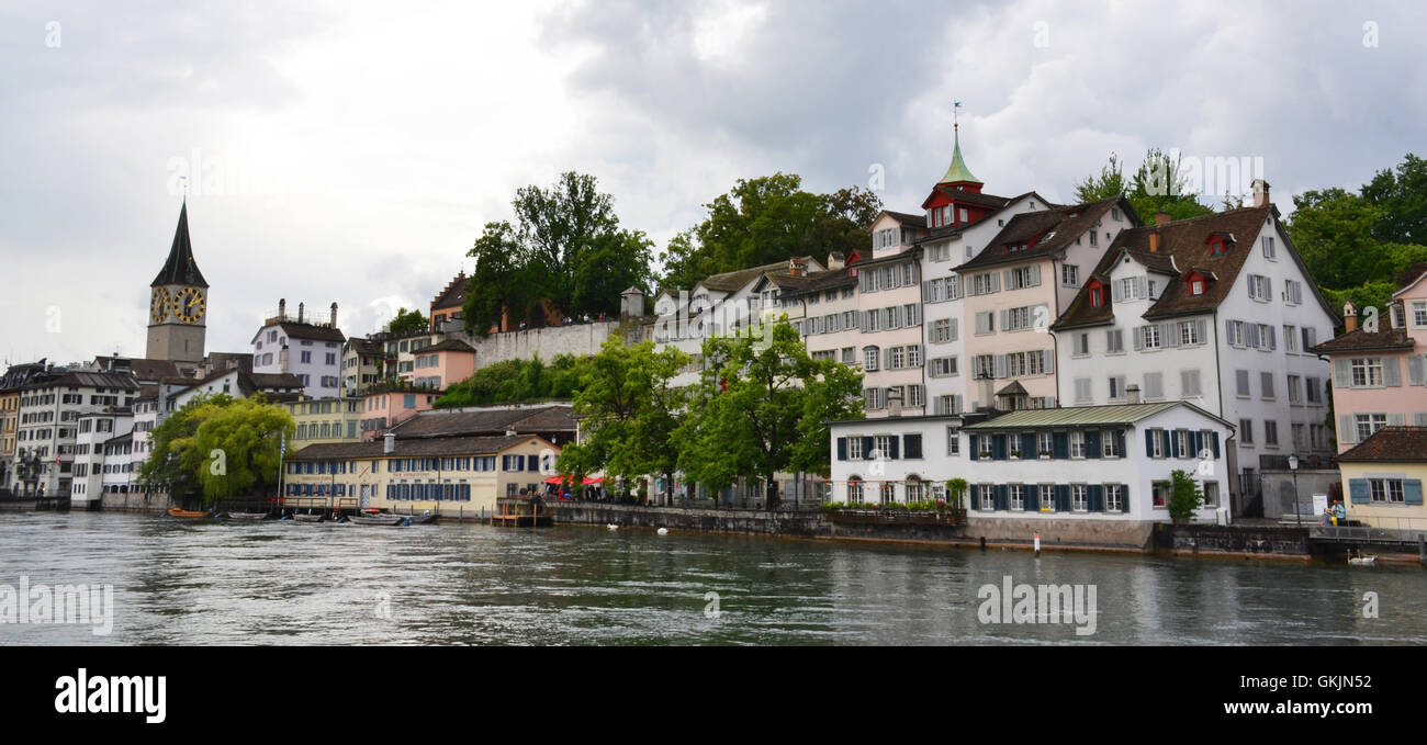View of Zurich with Limmat river, Switzerland Stock Photo - Alamy