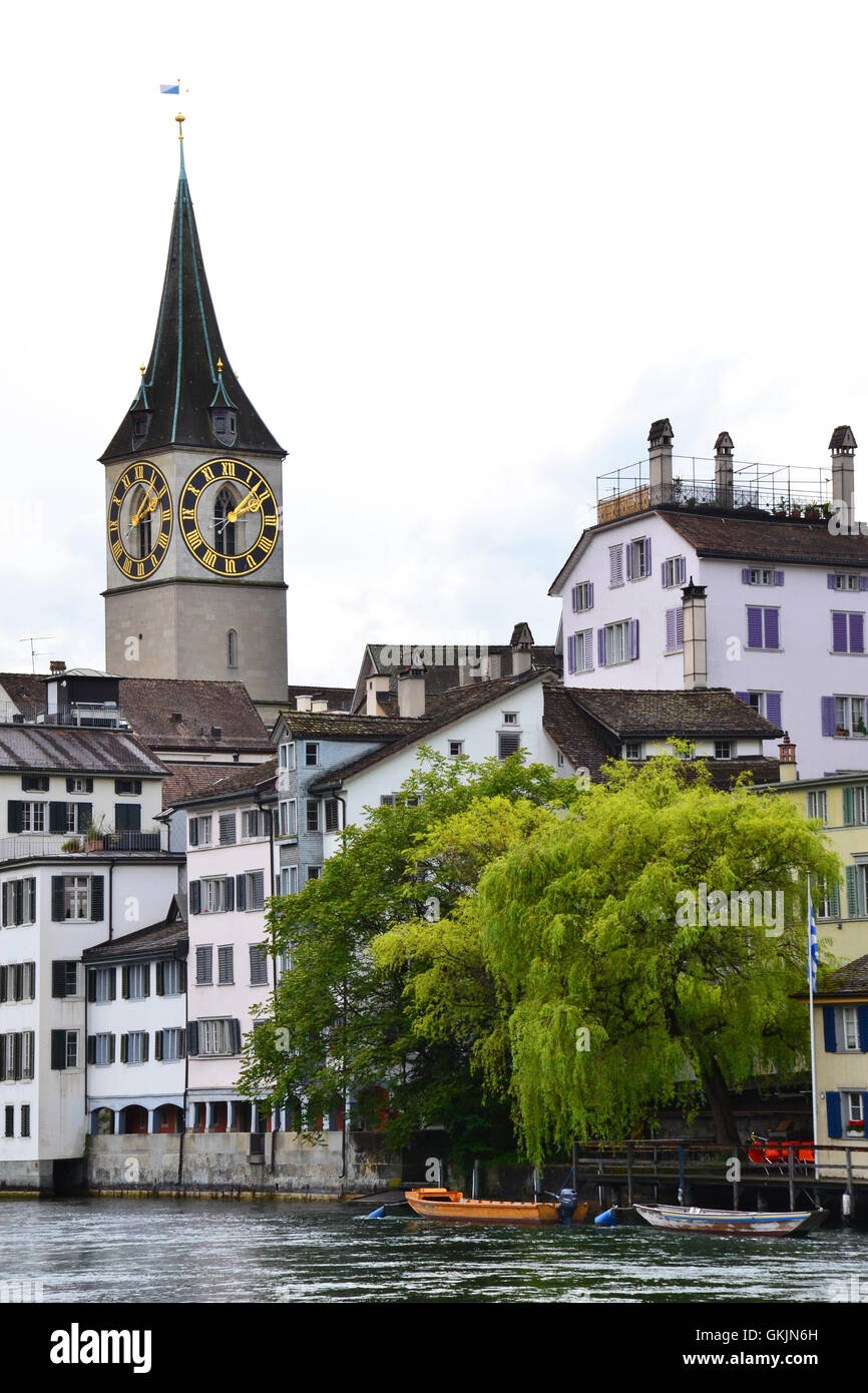 View of Zurich with Limmat river, Switzerland Stock Photo - Alamy