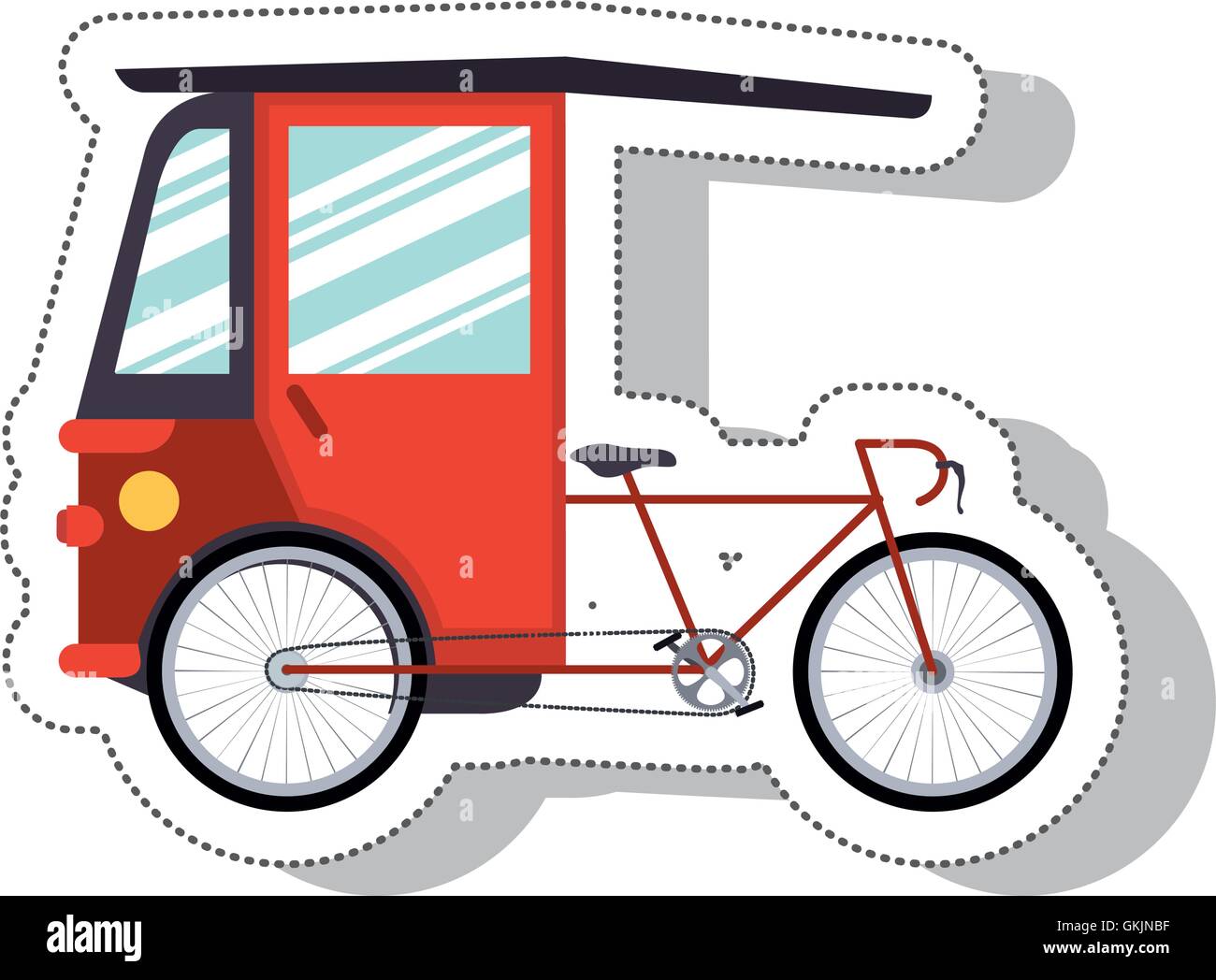 Indian cycle rickshaw Stock Vector Images - Alamy