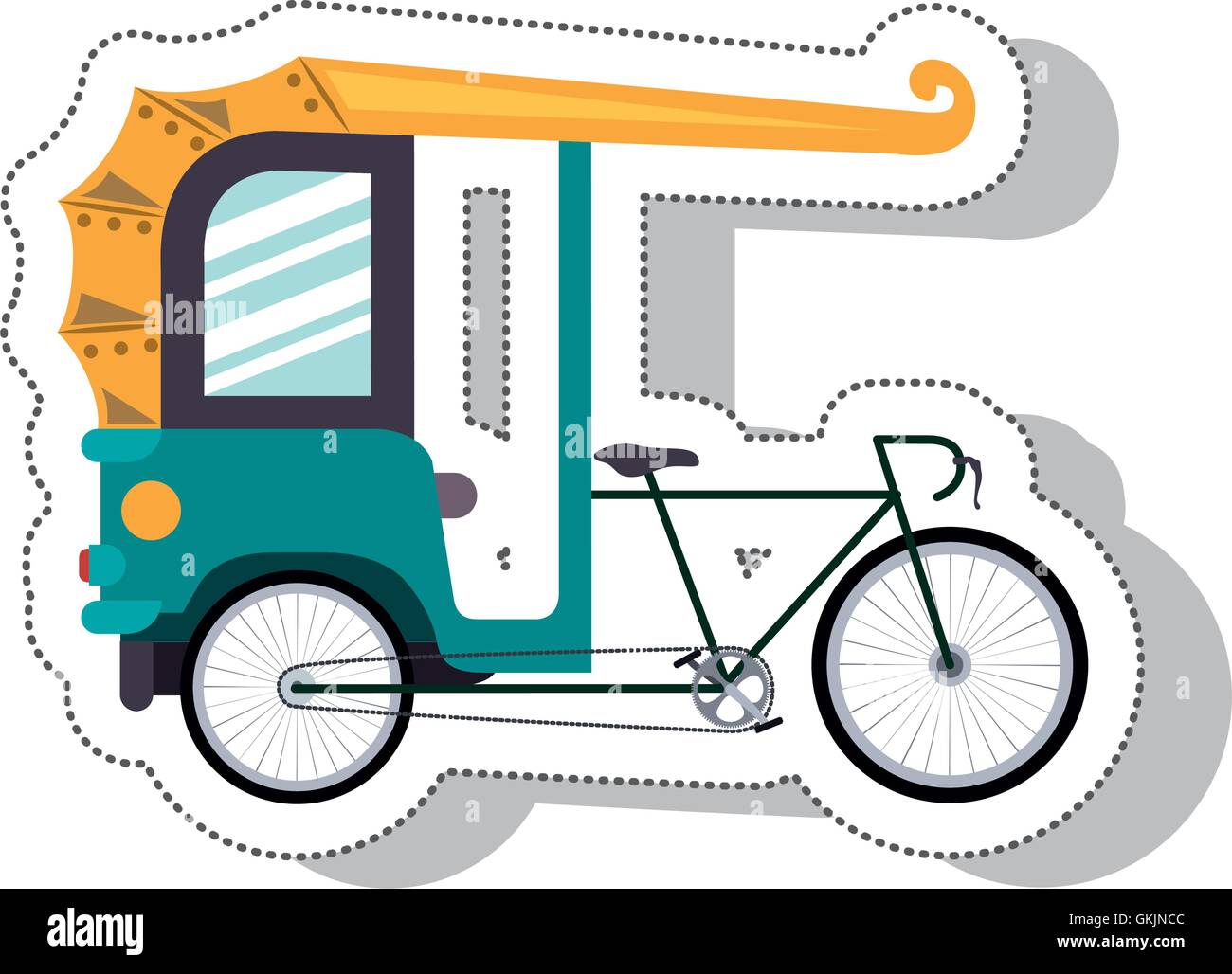 Indian cycle rickshaw Stock Vector Images - Alamy
