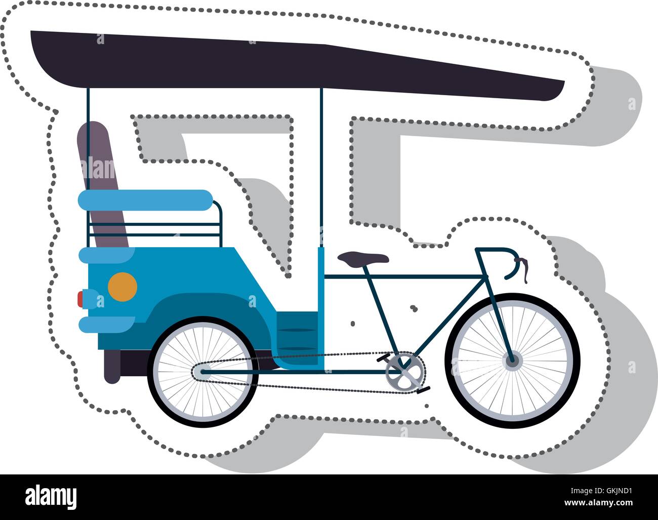 Indian cycle rickshaw Stock Vector Images - Alamy