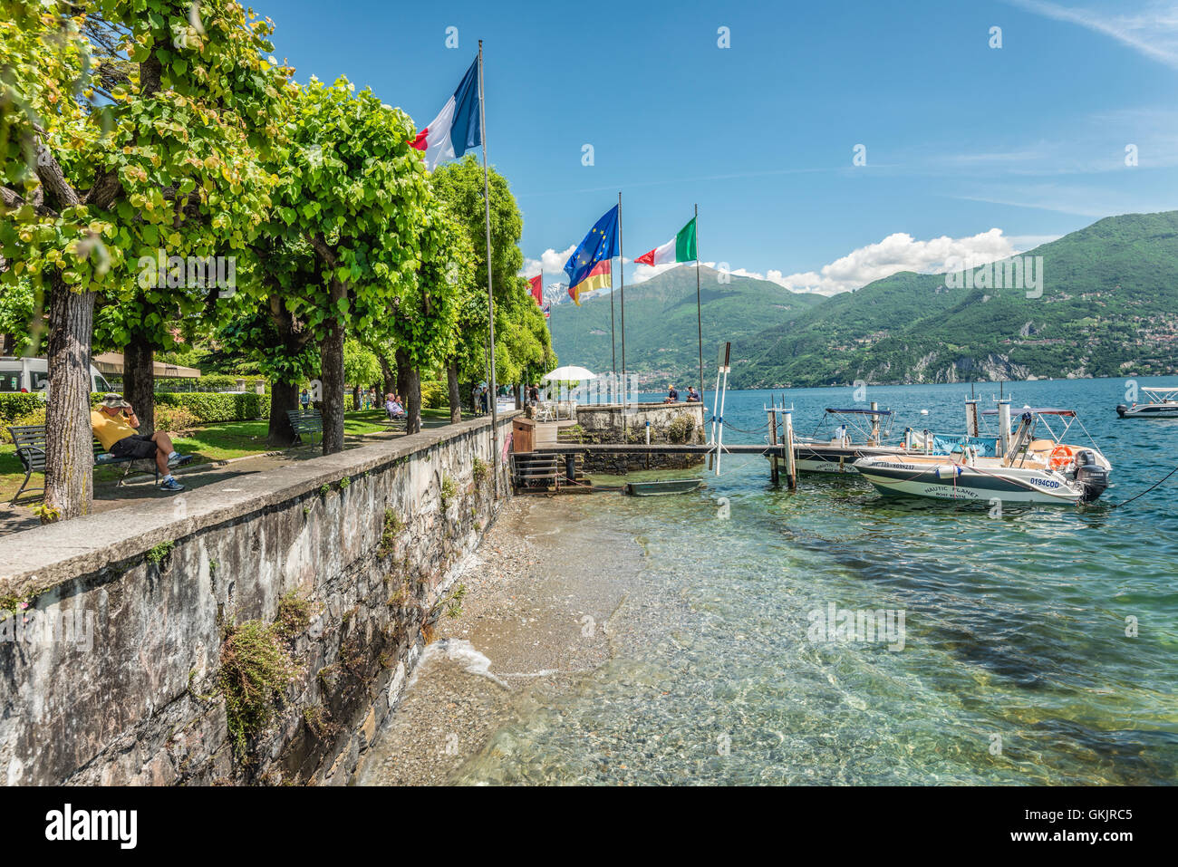 Waterfront of Menaggio at Lake Como, Lombardy, Italy Stock Photo - Alamy