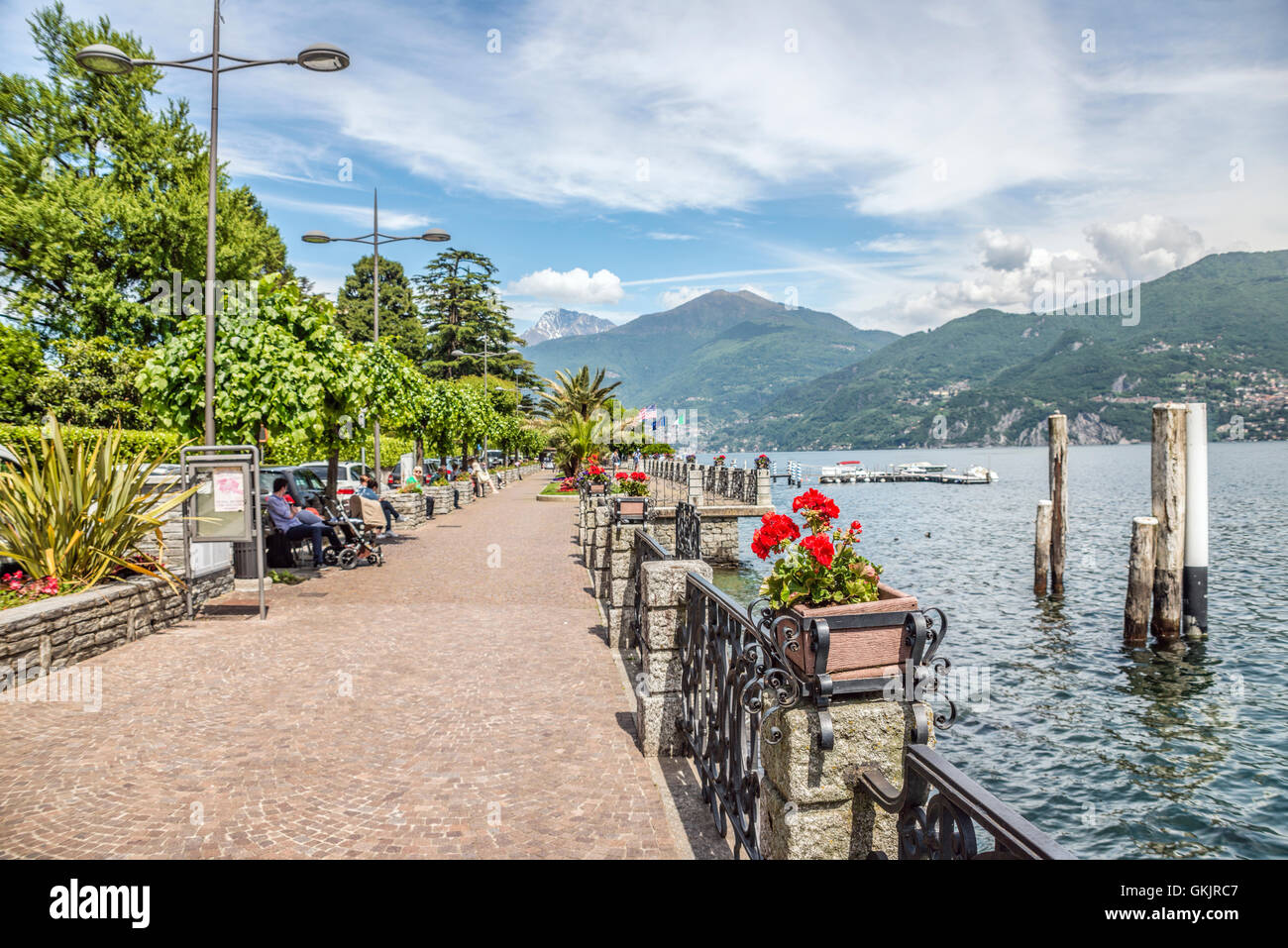 Waterfront of Menaggio at Lake Como, Lombardy, Italy Stock Photo - Alamy