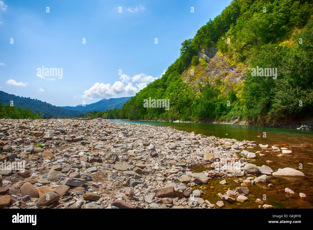 channel of the mountain river Stock Photo - Alamy