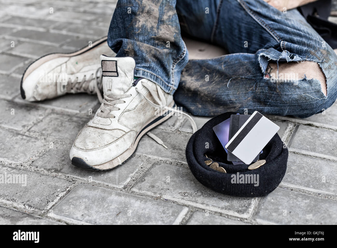 Vagrant on the street Stock Photo - Alamy