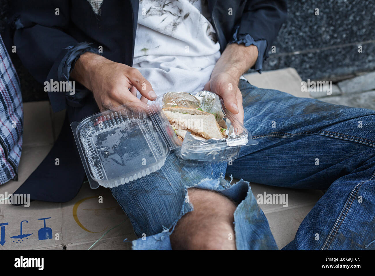 Vagrant tramp homeless man beard hi-res stock photography and images ...