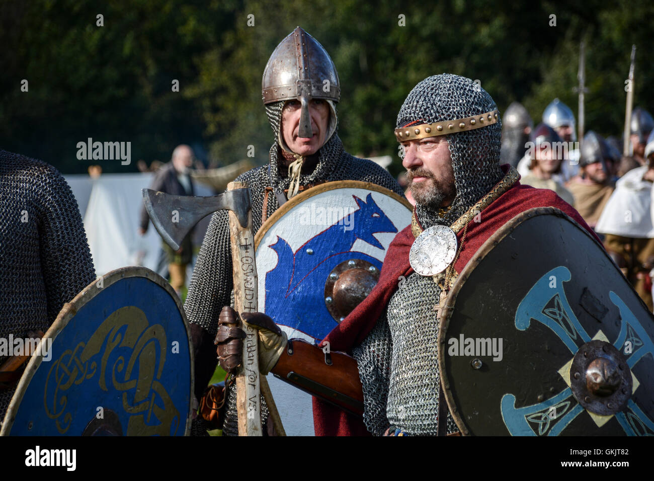 The re-enactment of the 1066 Battle of Hastings at Battle Abbey in East ...