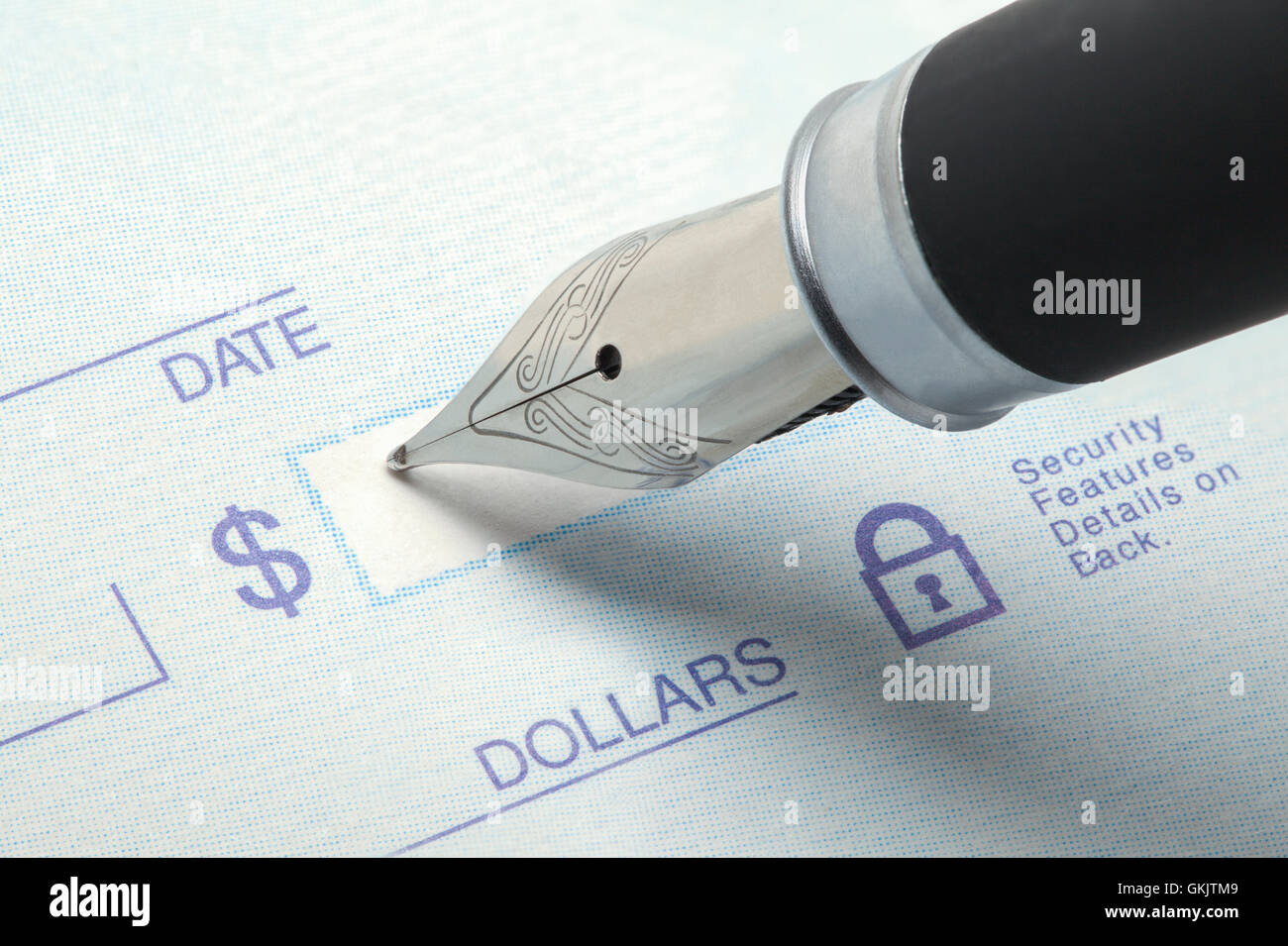 Bank check hi-res stock photography and images - Alamy