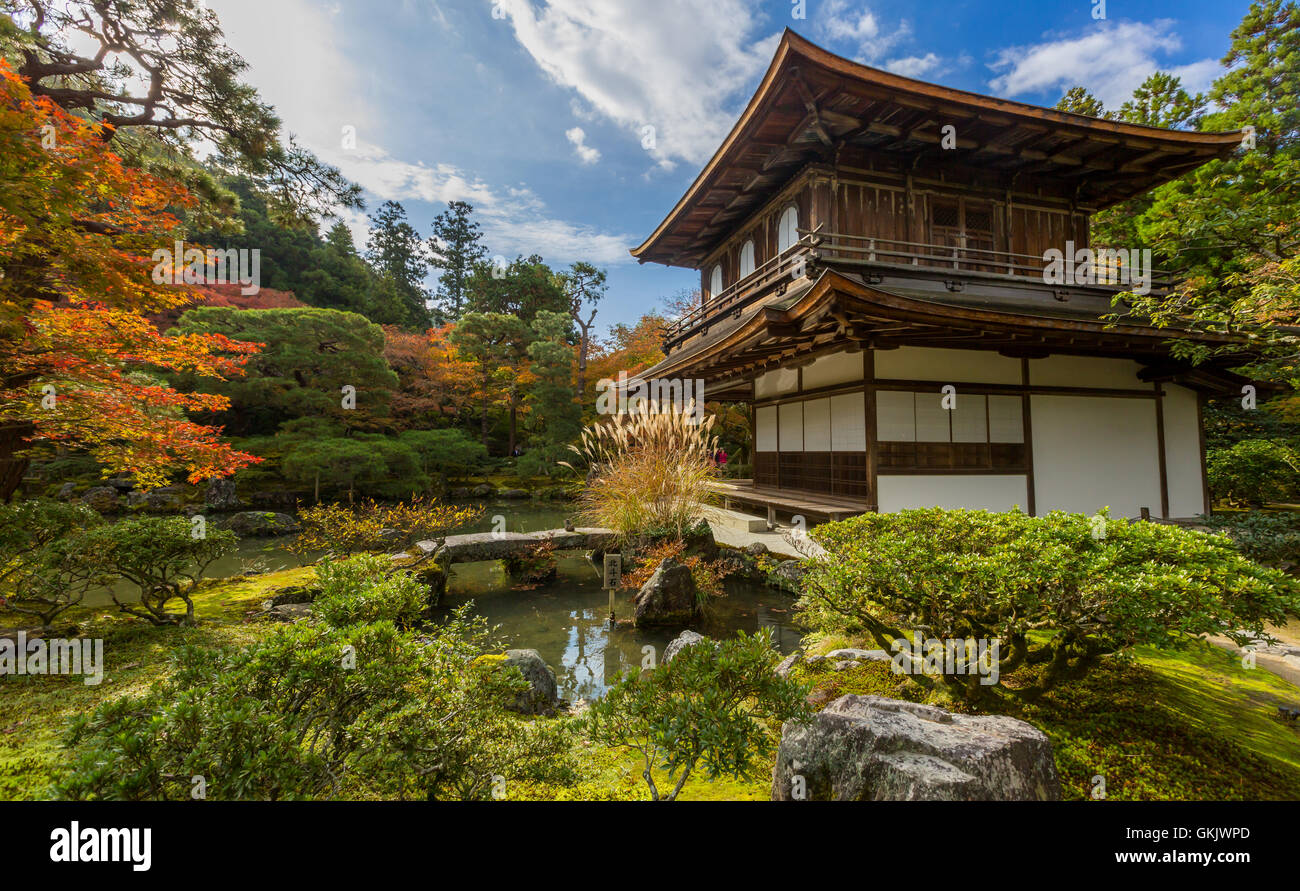 Kyoto Silver Pavillion Ginkakuji temple, Japan Stock Photo - Alamy