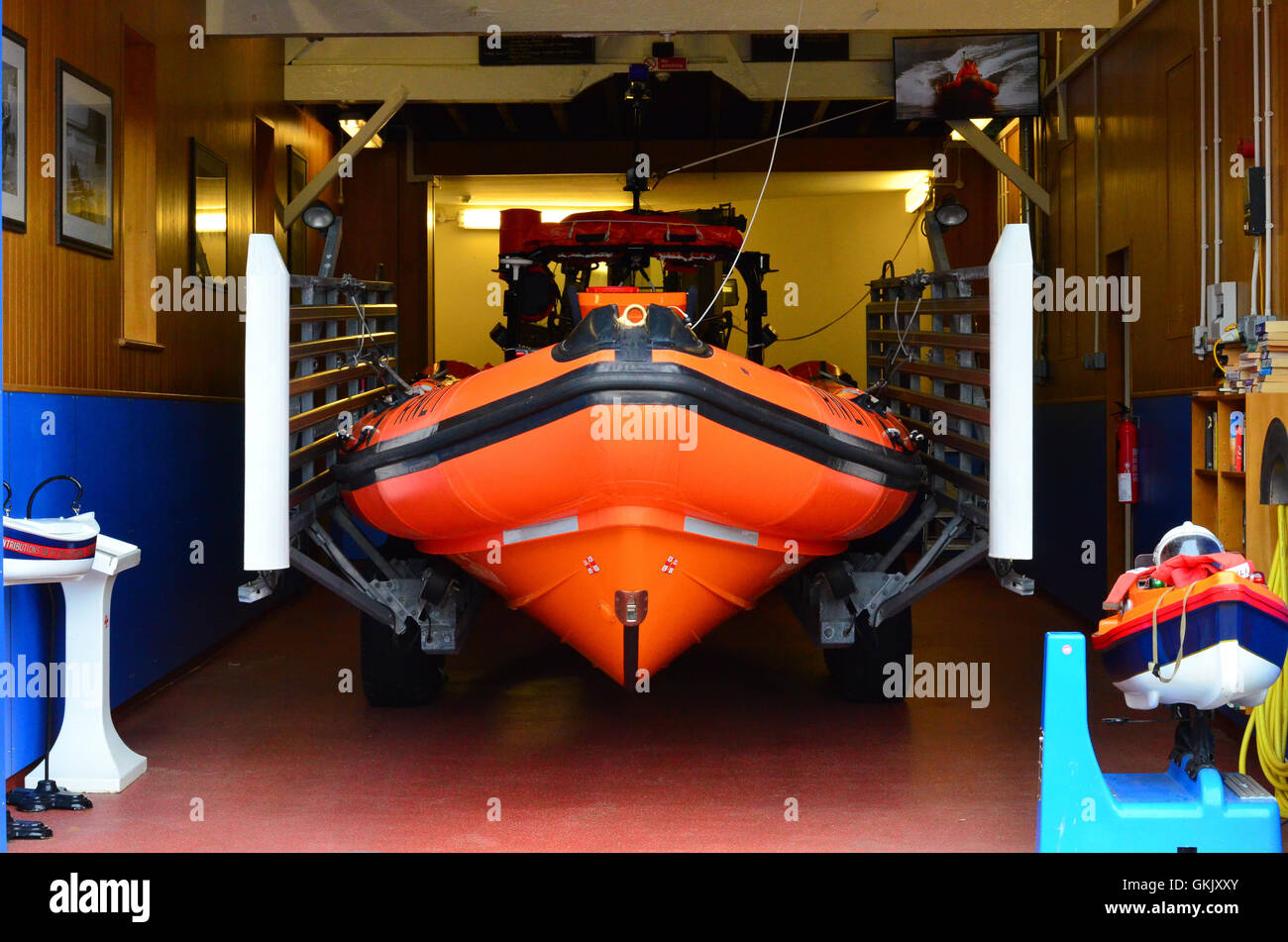 The RNLI B class lifeboat stationed at Staithes, North Yorkshire ...