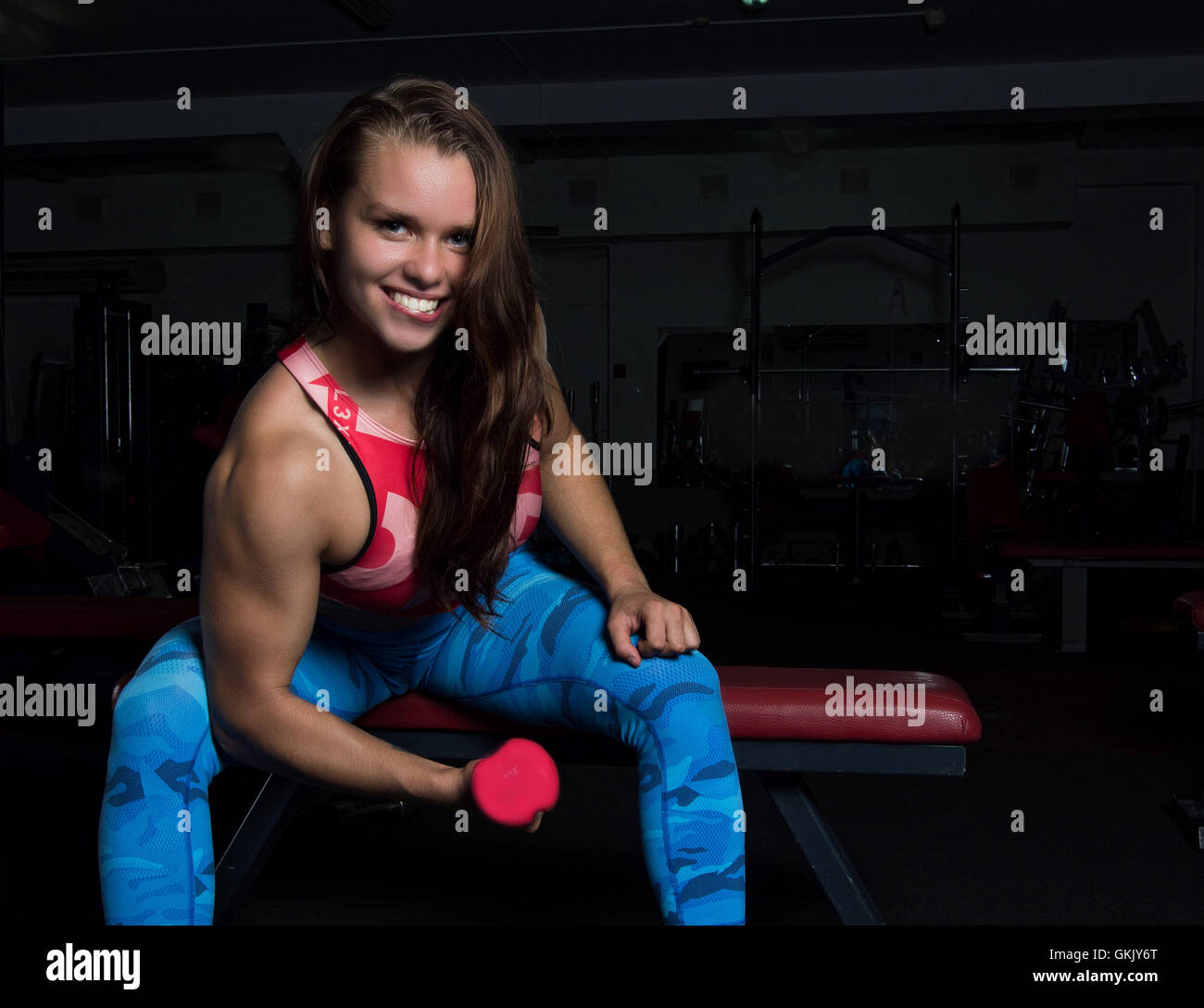 sporty girl in the gym Stock Photo - Alamy