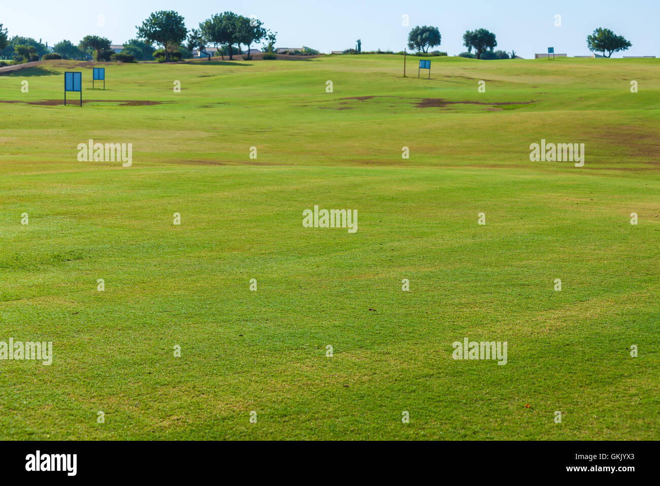 Training golf field for range shots at summer, Cyprus Stock Photo - Alamy