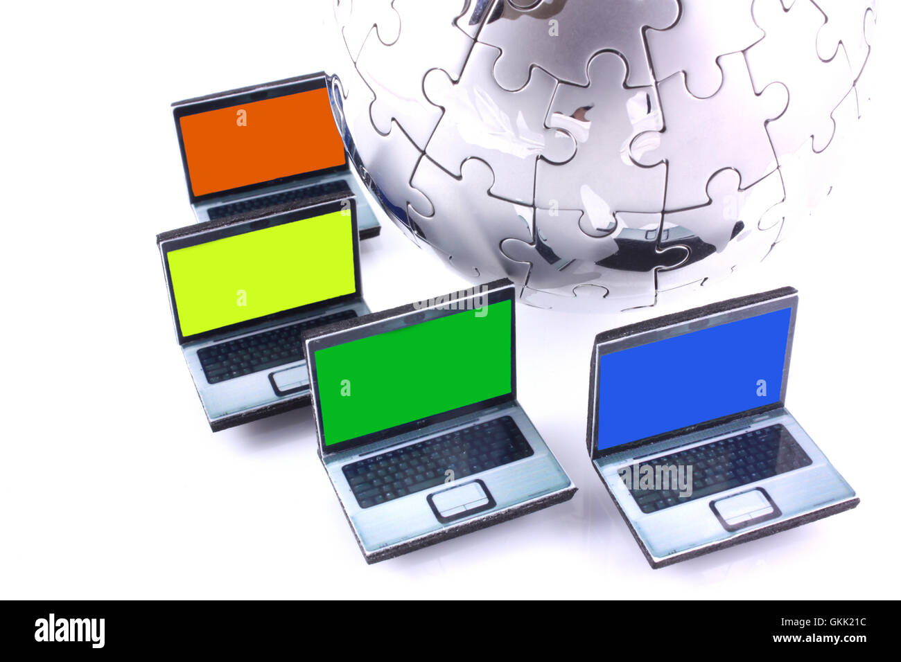 World globe laptop hi-res stock photography and images - Alamy