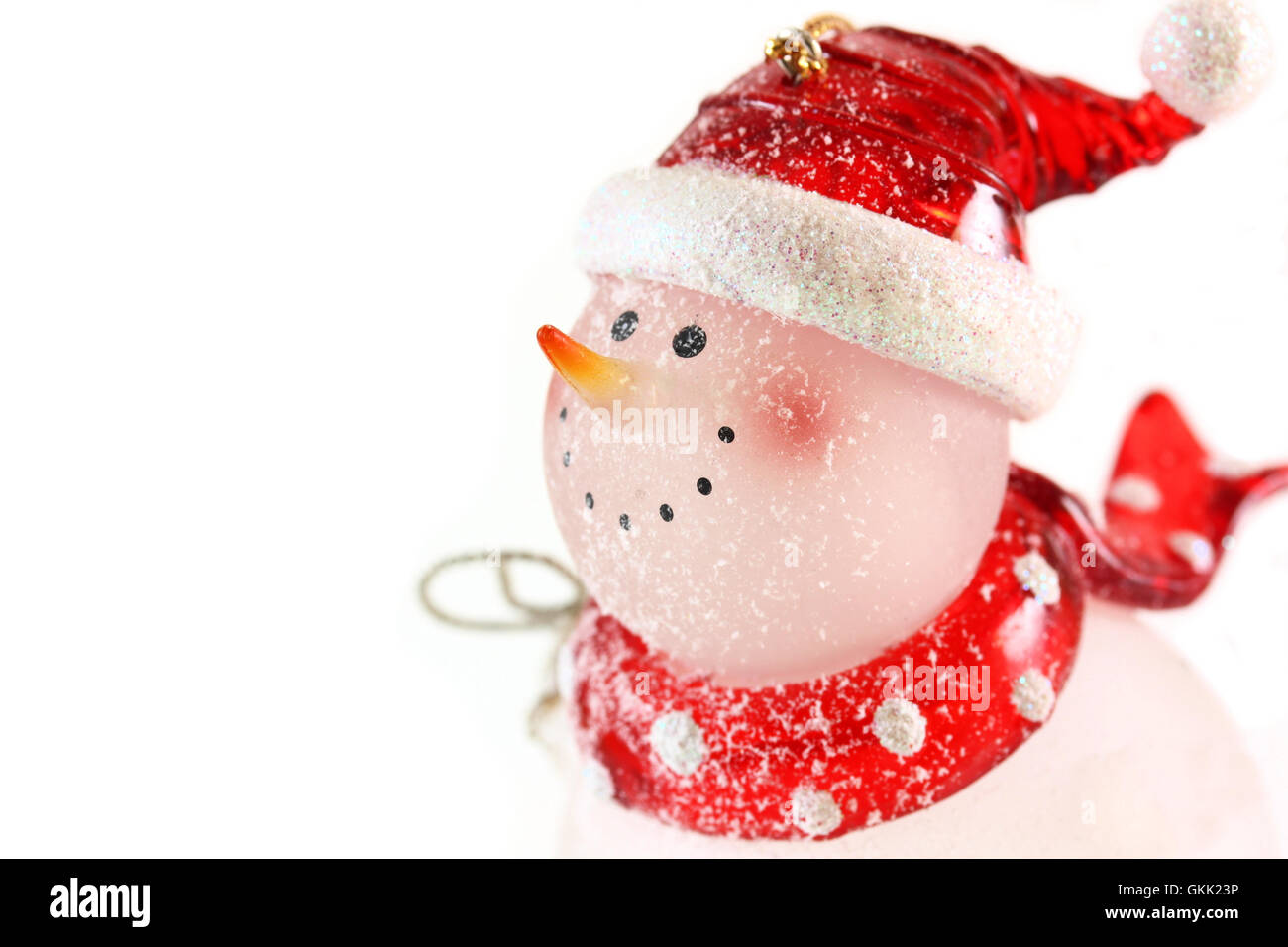 Snowman on white background Stock Photo - Alamy