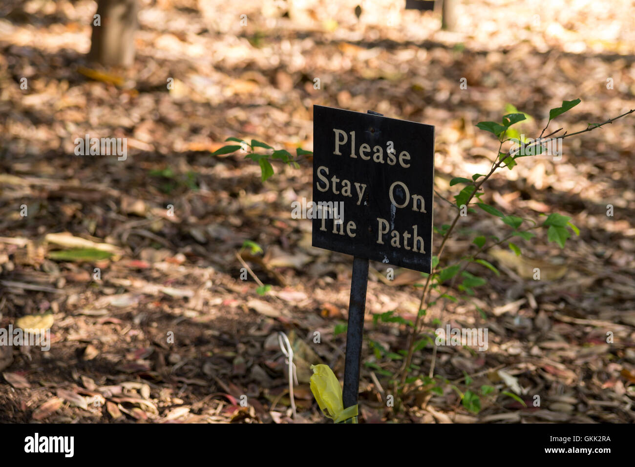 Please stay on the path Stock Photo - Alamy