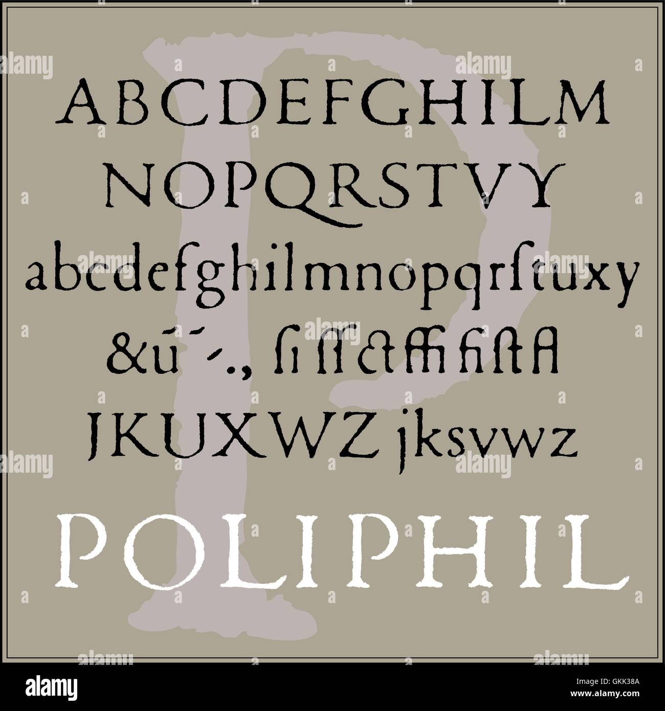 Renaissance font hi-res stock photography and images - Alamy