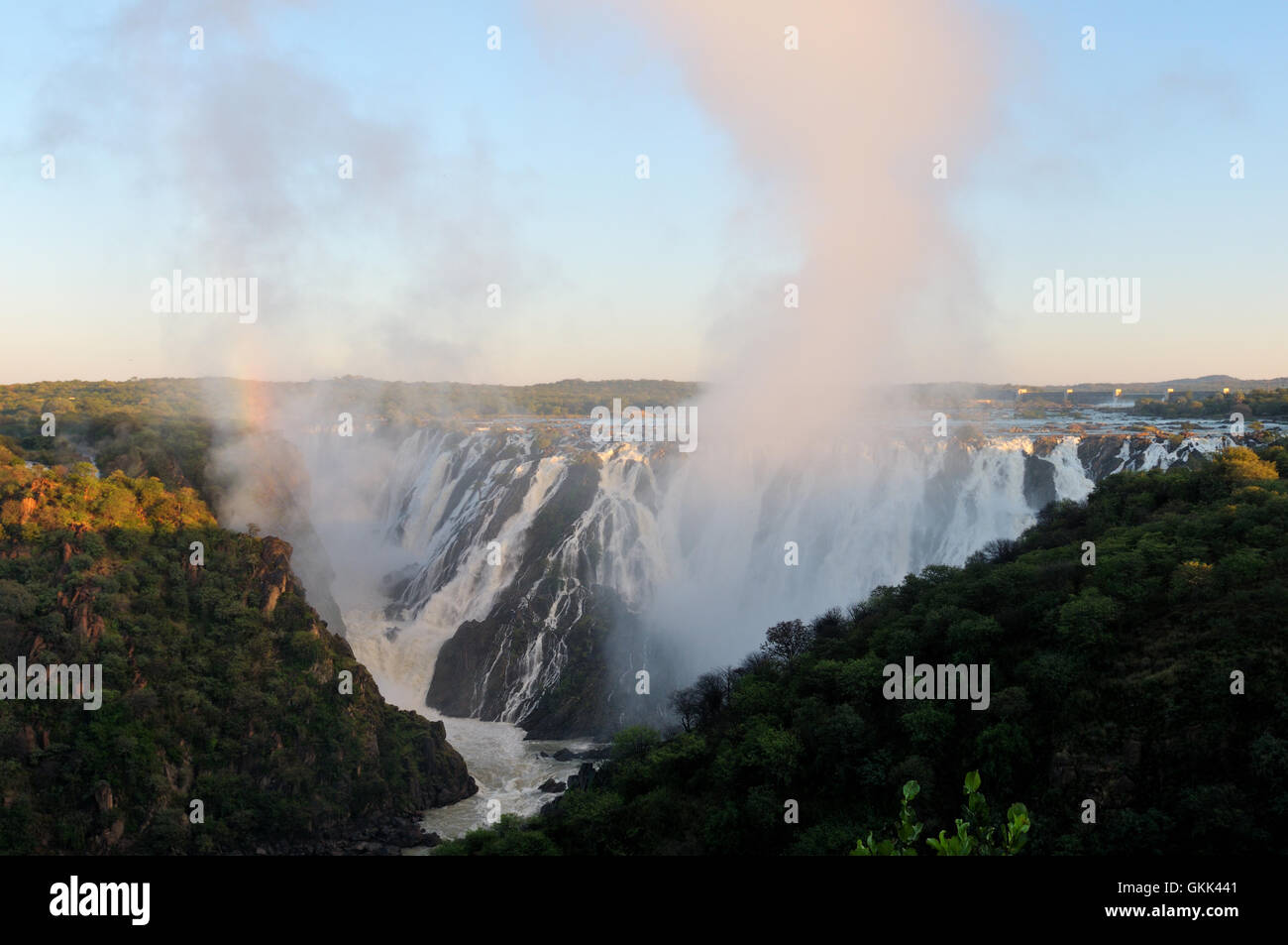 Sunrise at the Ruacana waterfall, Namibia Stock Photo - Alamy
