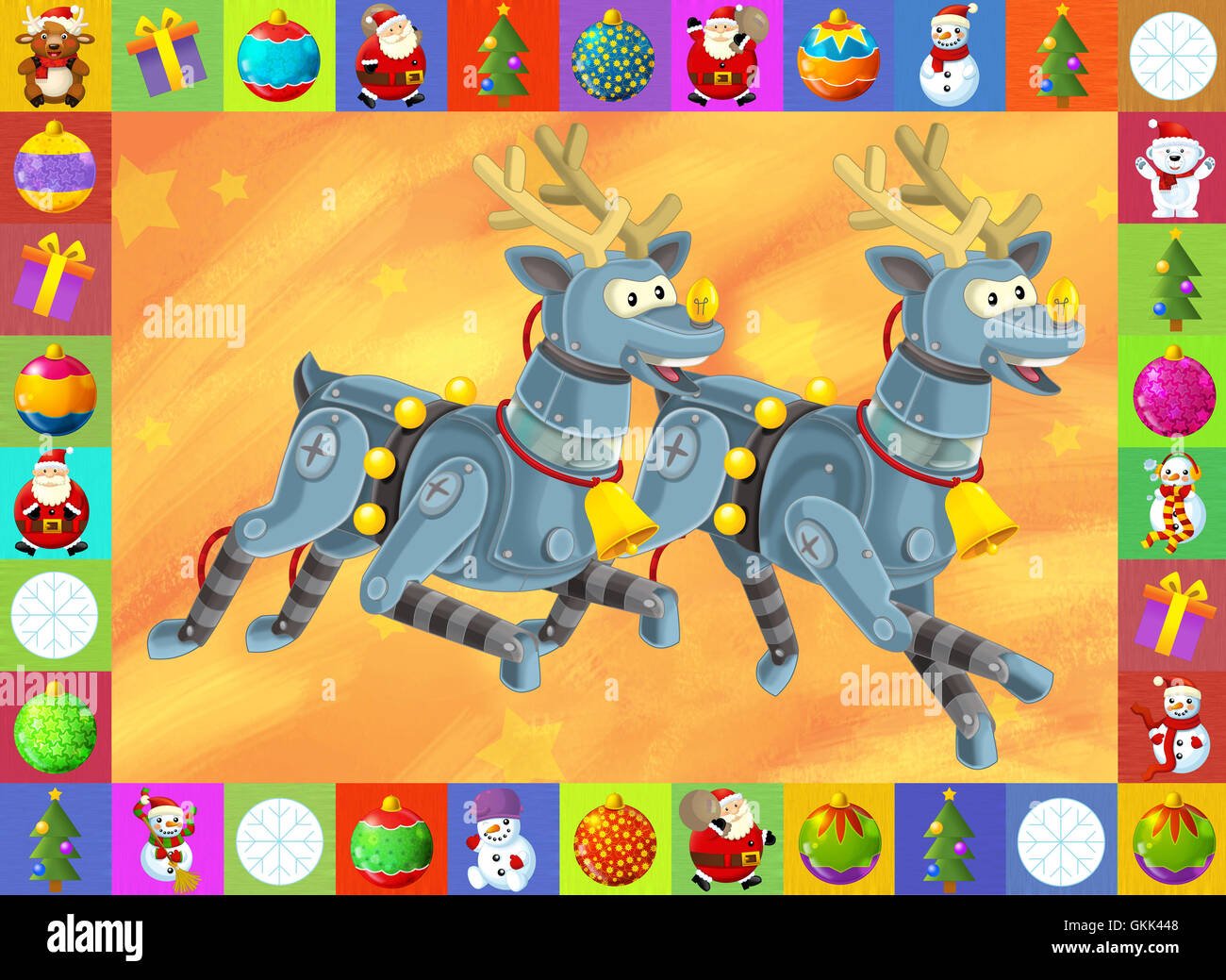 The happy christmas scene - christmas robots - robotics - electronics ...