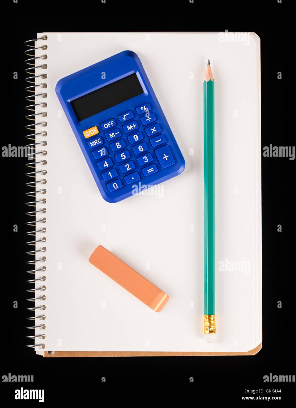 Closeup calculator notebook pencil hi-res stock photography and images ...