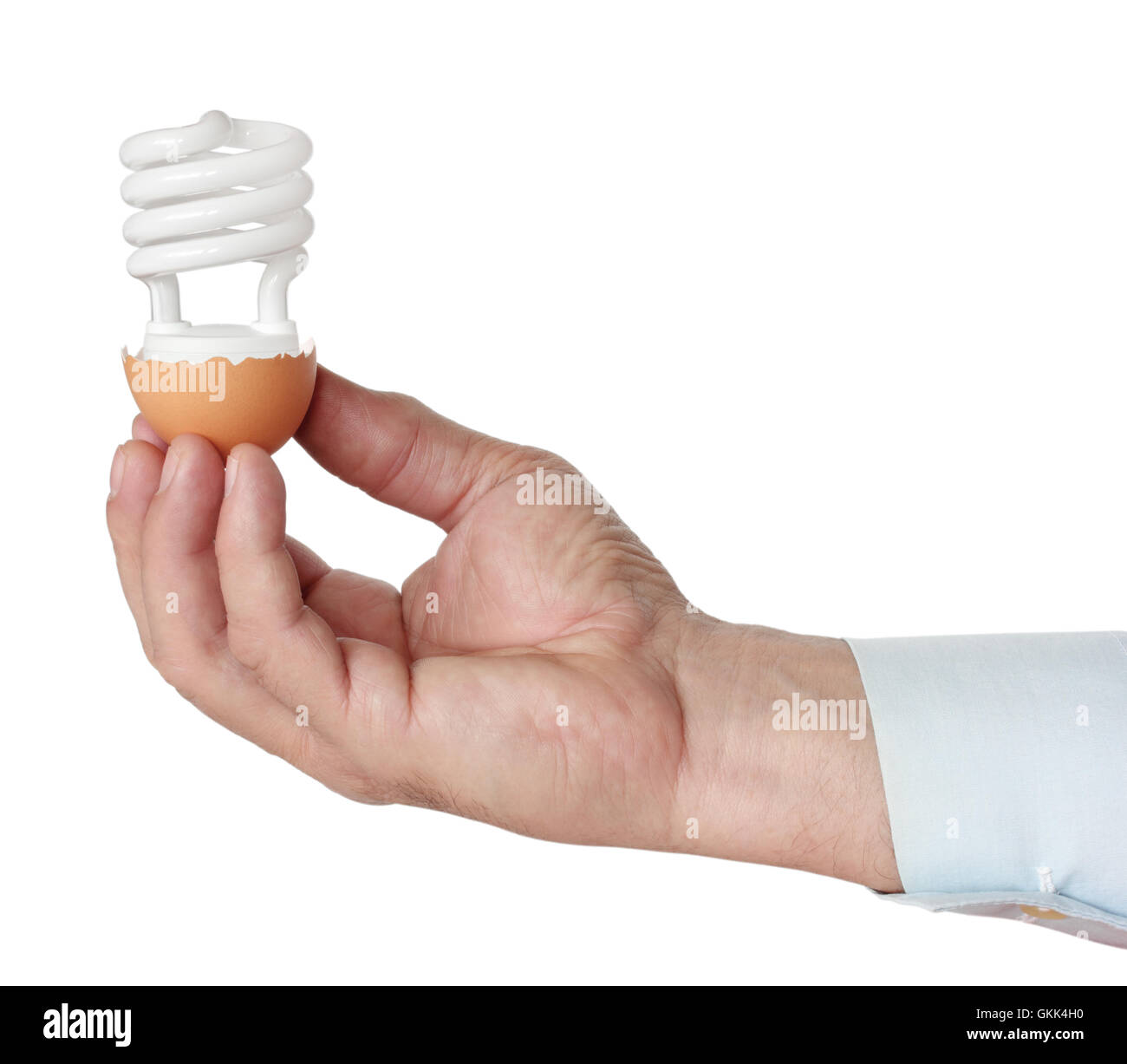 light bulb in an eggshell Stock Photo - Alamy