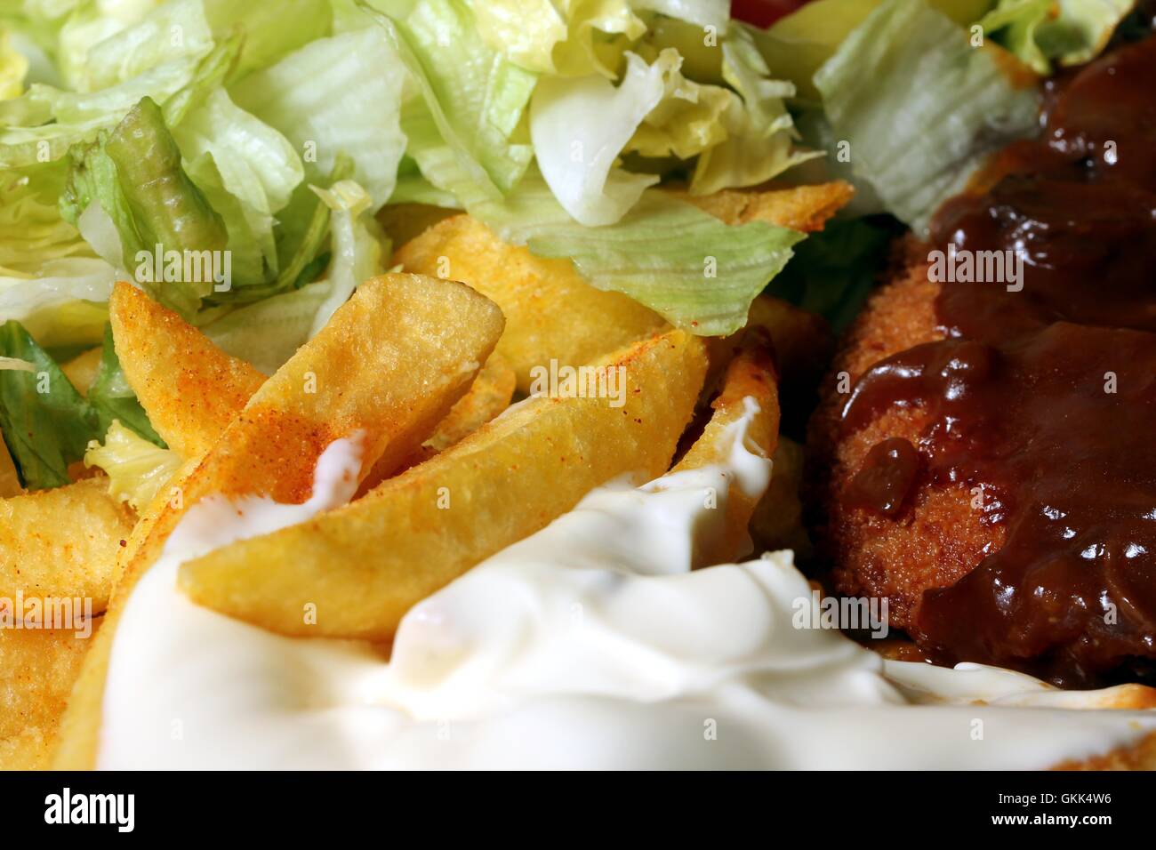 mushroom escalop menu Stock Photo - Alamy