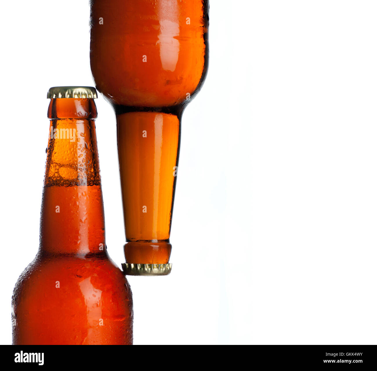 cold beer background close up on white Stock Photo - Alamy