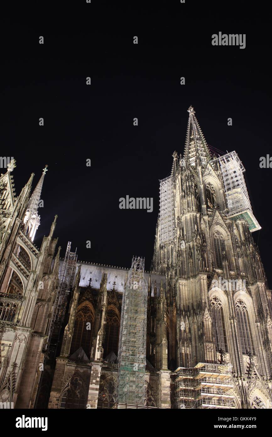 cologne dom at night Stock Photo - Alamy