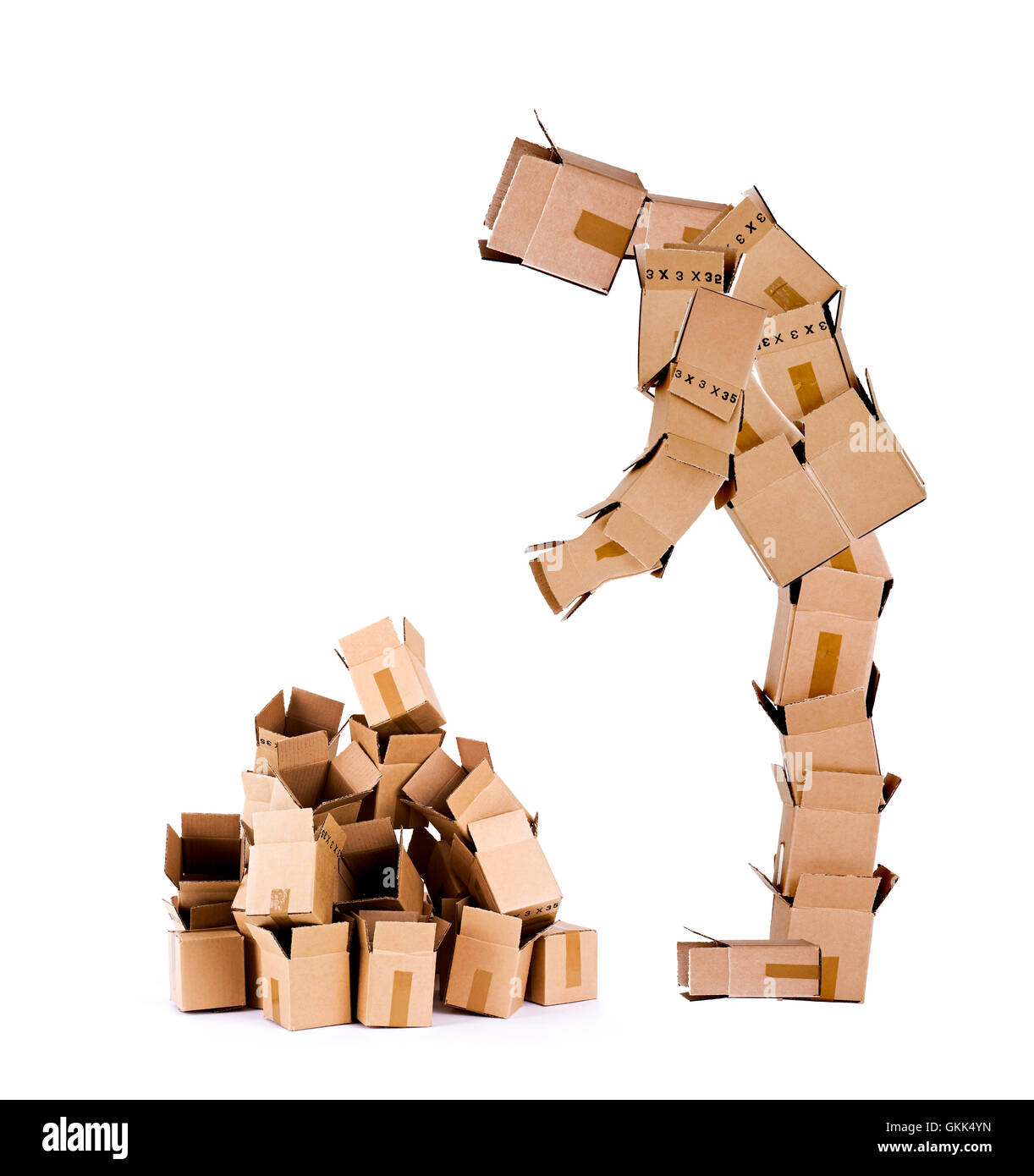 Carton box pile hi-res stock photography and images - Alamy