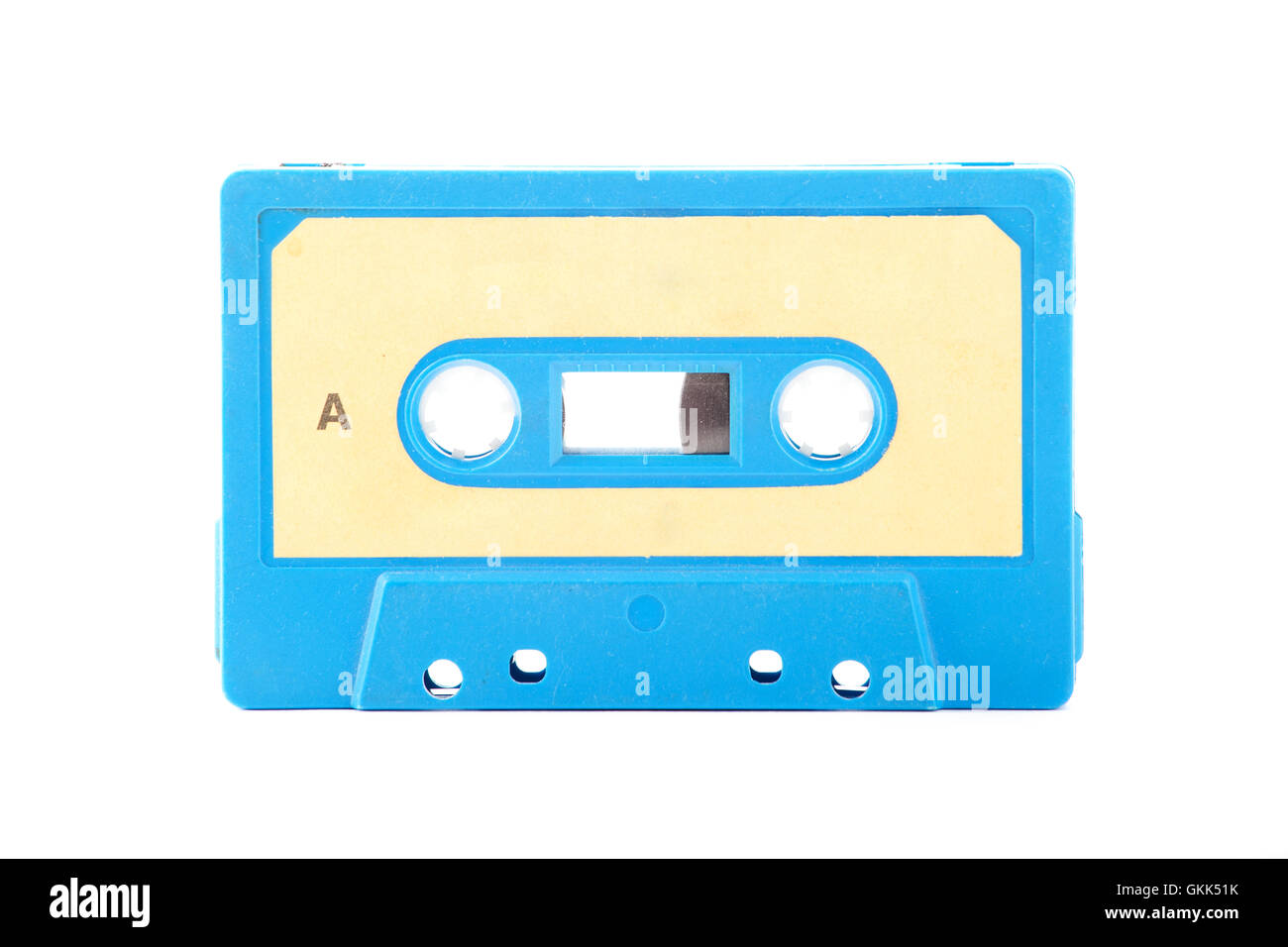Blue old audio cassette Cut Out Stock Images & Pictures - Alamy