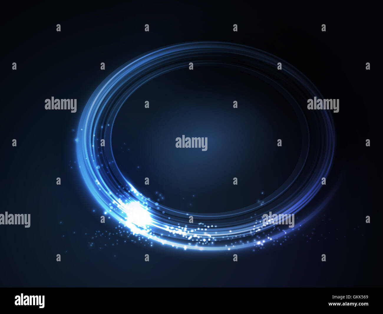 Blue oval vector frame Stock Photo - Alamy