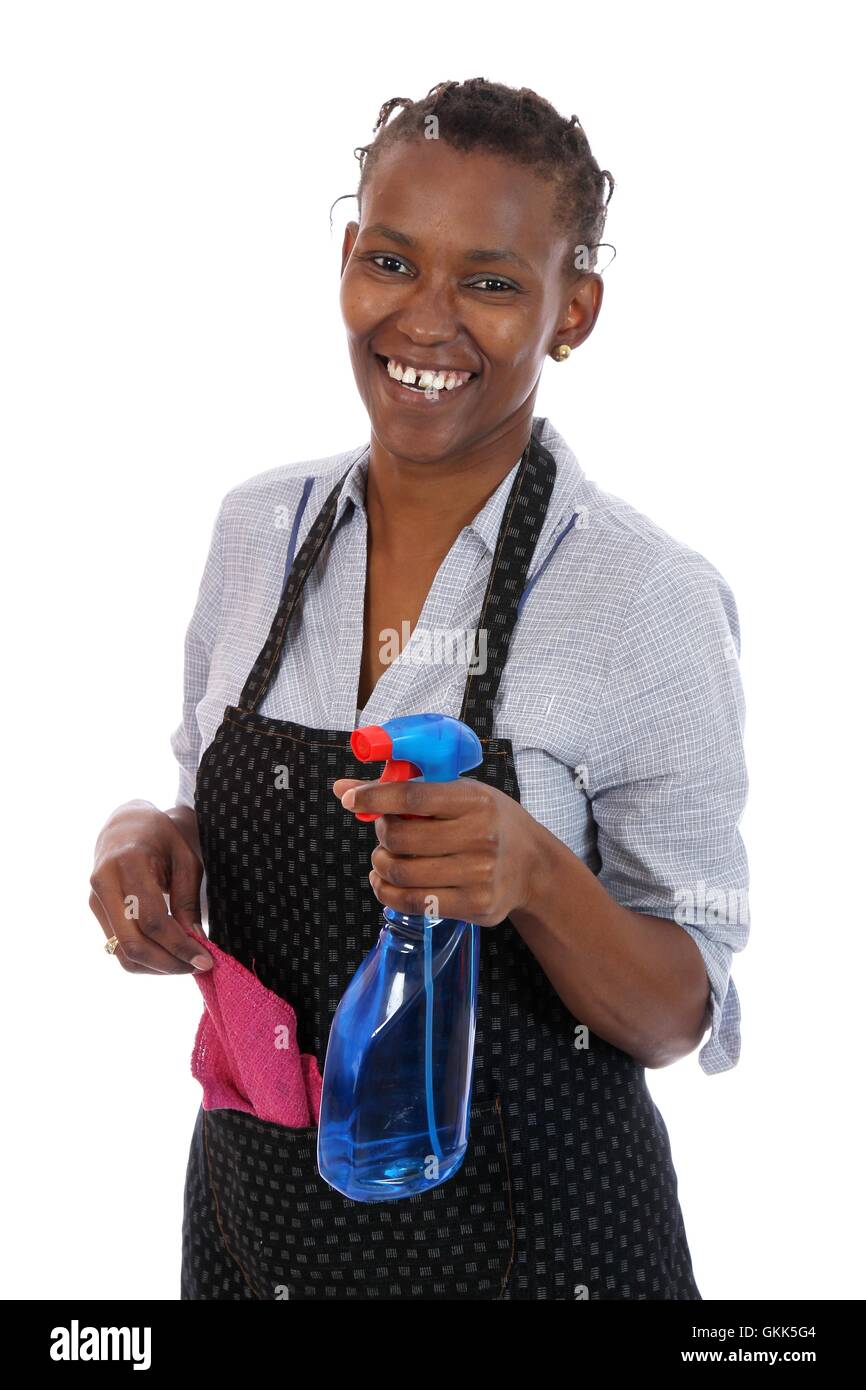 African Cleaning Woman Stock Photo - Alamy
