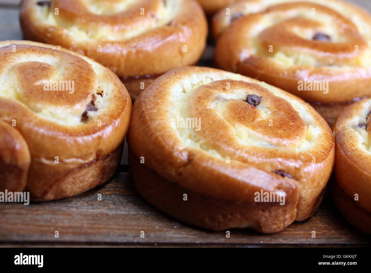 chocolate pastry snails Stock Photo - Alamy