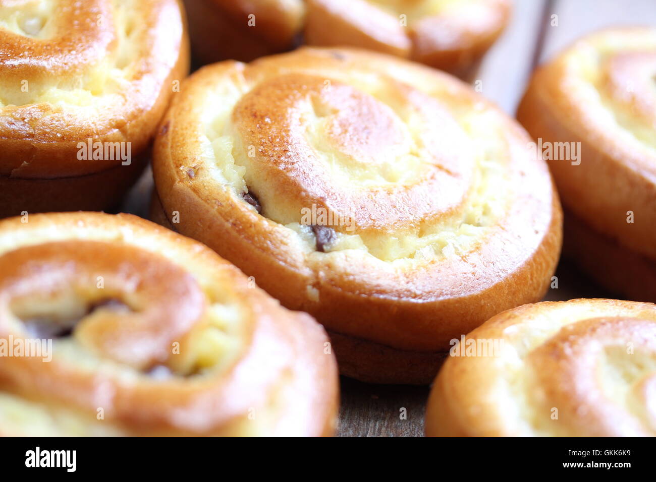 chocolate pastry snails Stock Photo - Alamy