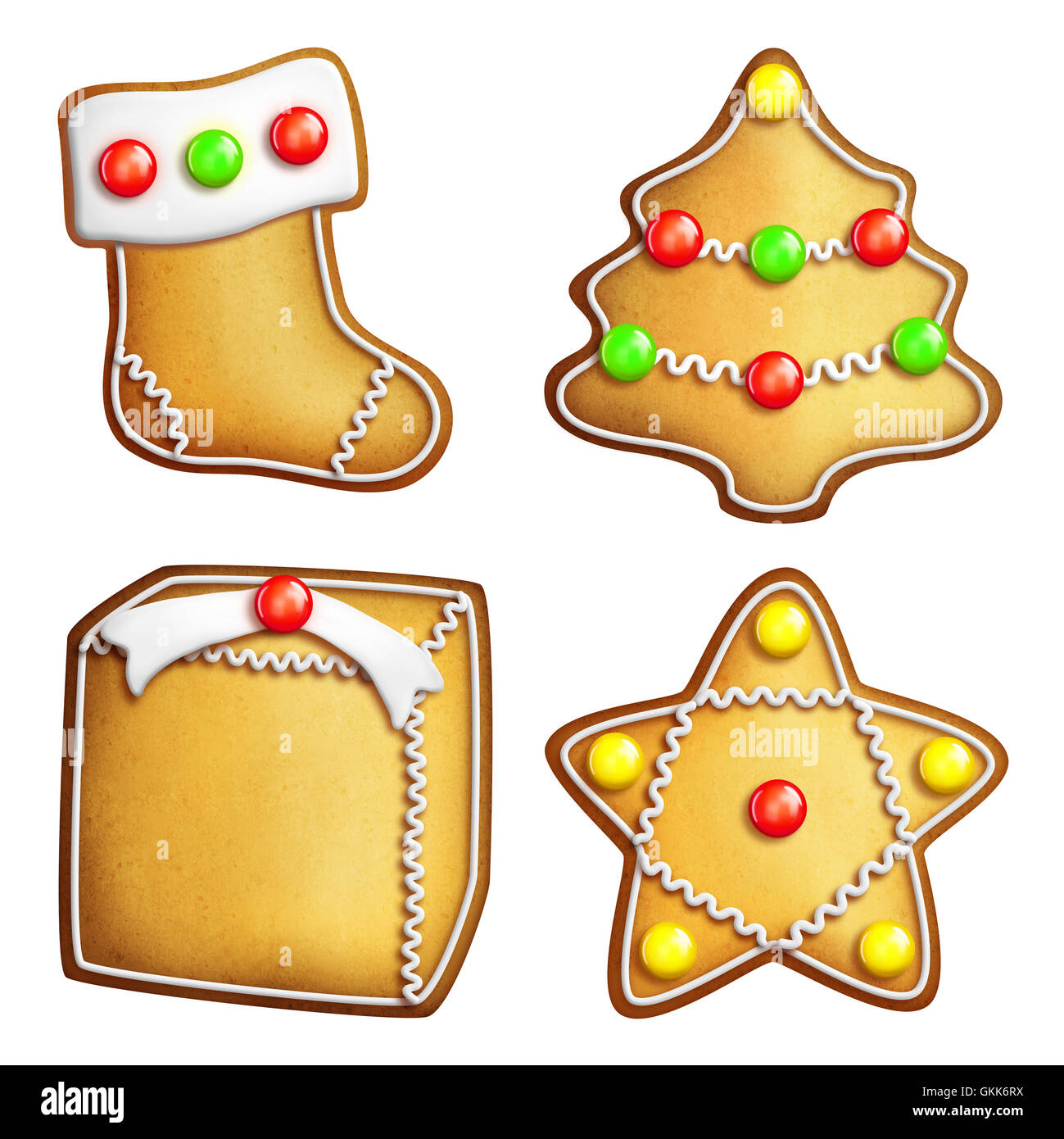 Adorable christmas gingerbread cookie Cut Out Stock Images & Pictures ...