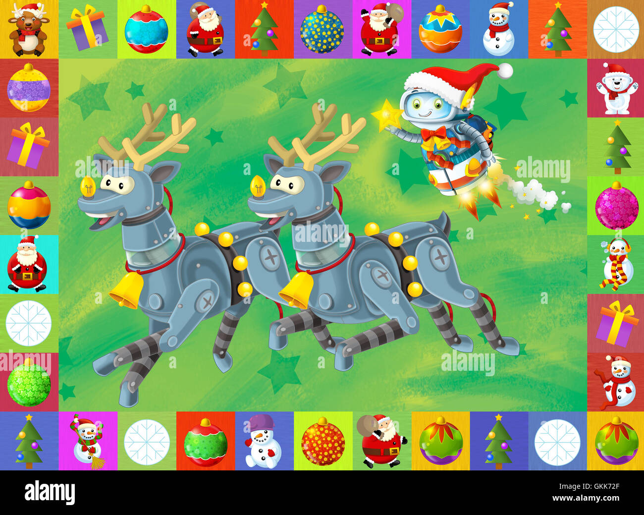 The happy christmas scene - christmas robots - robotics - electronics ...