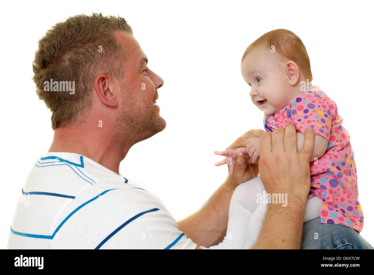 Playing father and baby Stock Photo - Alamy