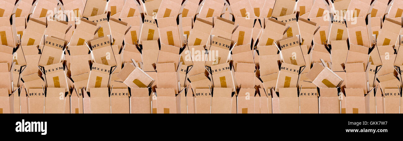 Wall of boxes background Stock Photo - Alamy