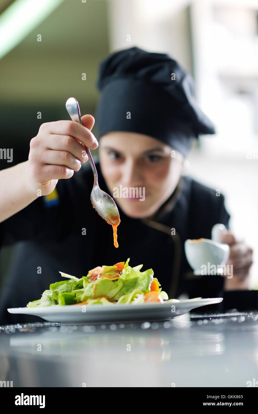 chef preparing meal Stock Photo - Alamy