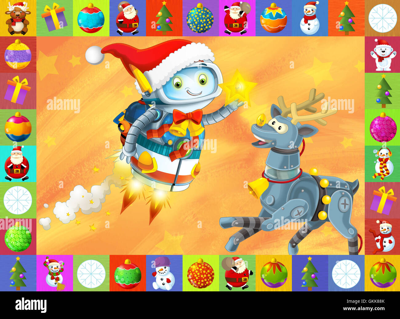 The happy christmas scene - christmas robots - robotics - electronics ...