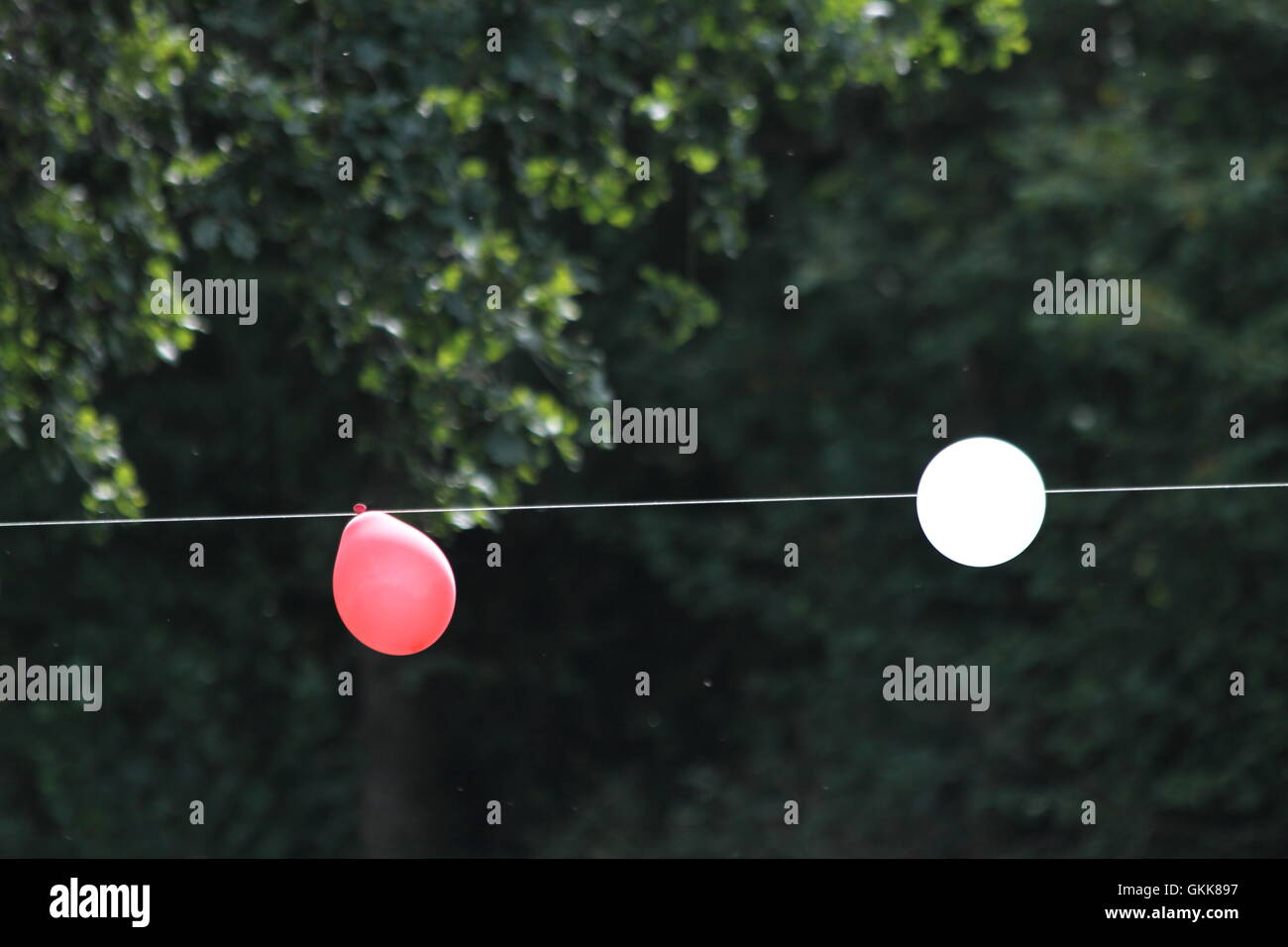 colorful party balloons on a rope Stock Photo - Alamy