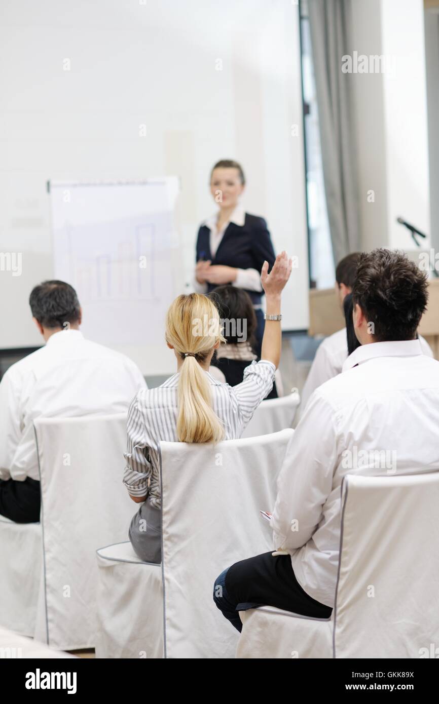 business woman giving presentation Stock Photo - Alamy