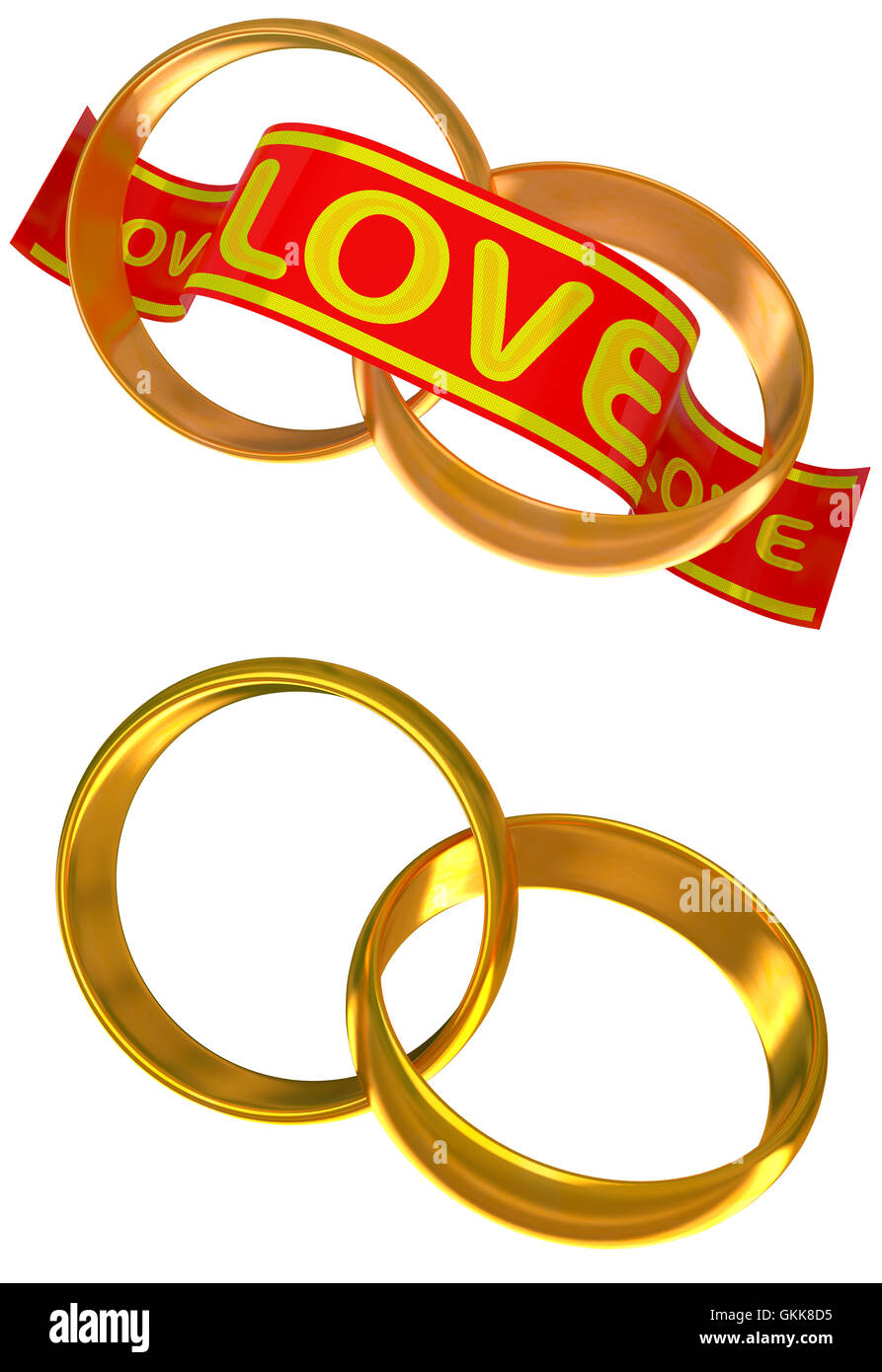 Gold wedding rings Stock Photo - Alamy
