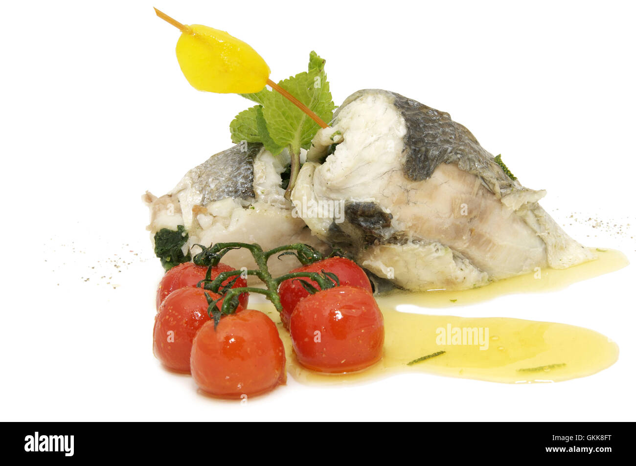 Baked fish fillets Stock Photo - Alamy