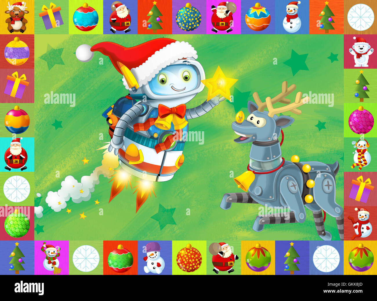 The happy christmas scene - christmas robots - robotics - electronics ...