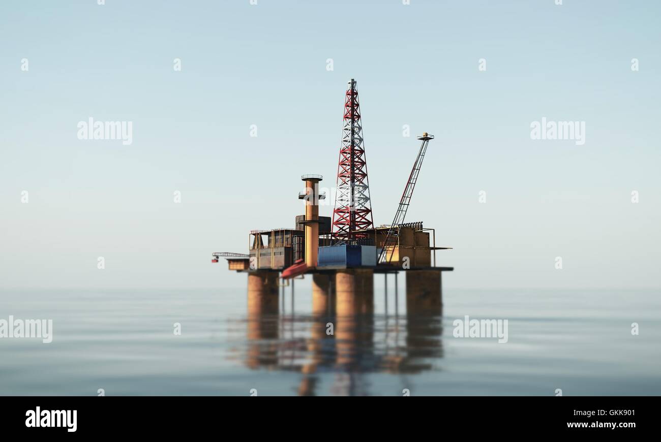 Oil rig port sunrise hi-res stock photography and images - Alamy