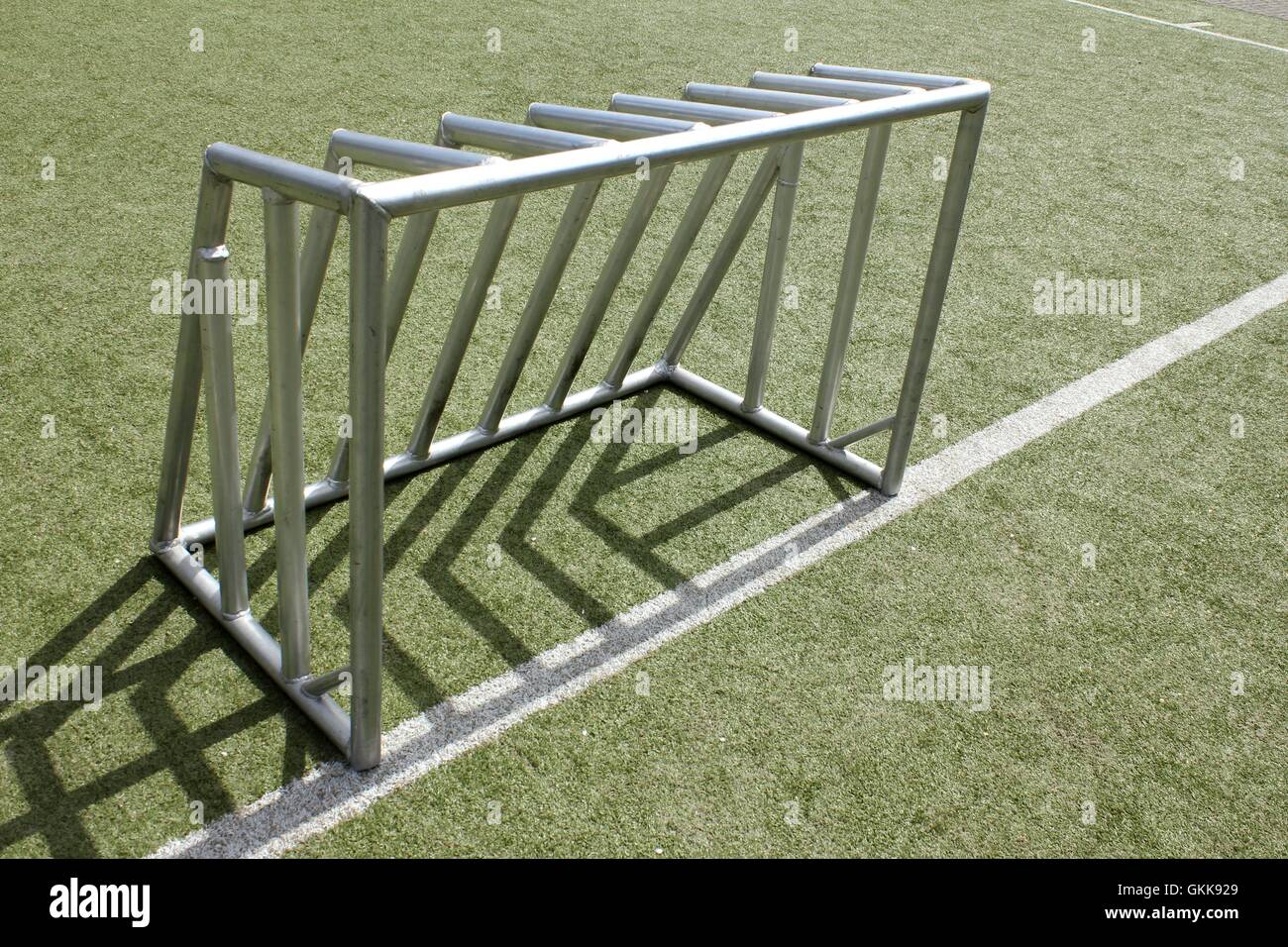 steel football goal Stock Photo - Alamy