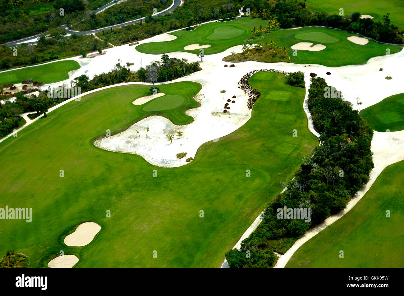 Flying over golf course Stock Photo - Alamy