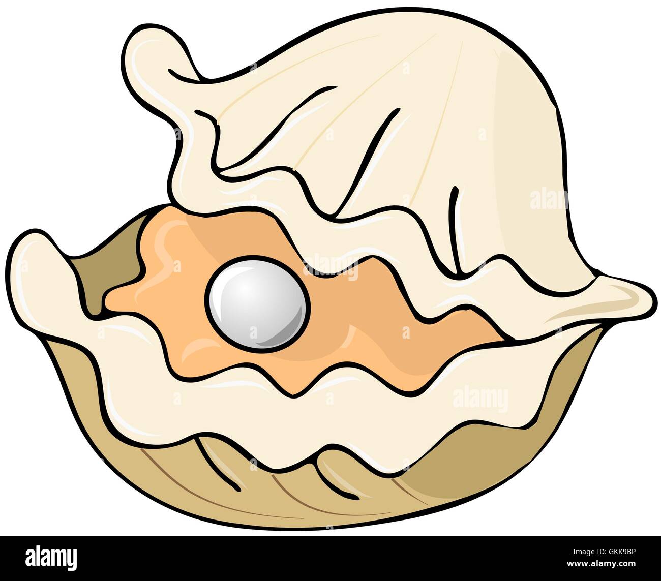 Oyster With Pearl Clipart